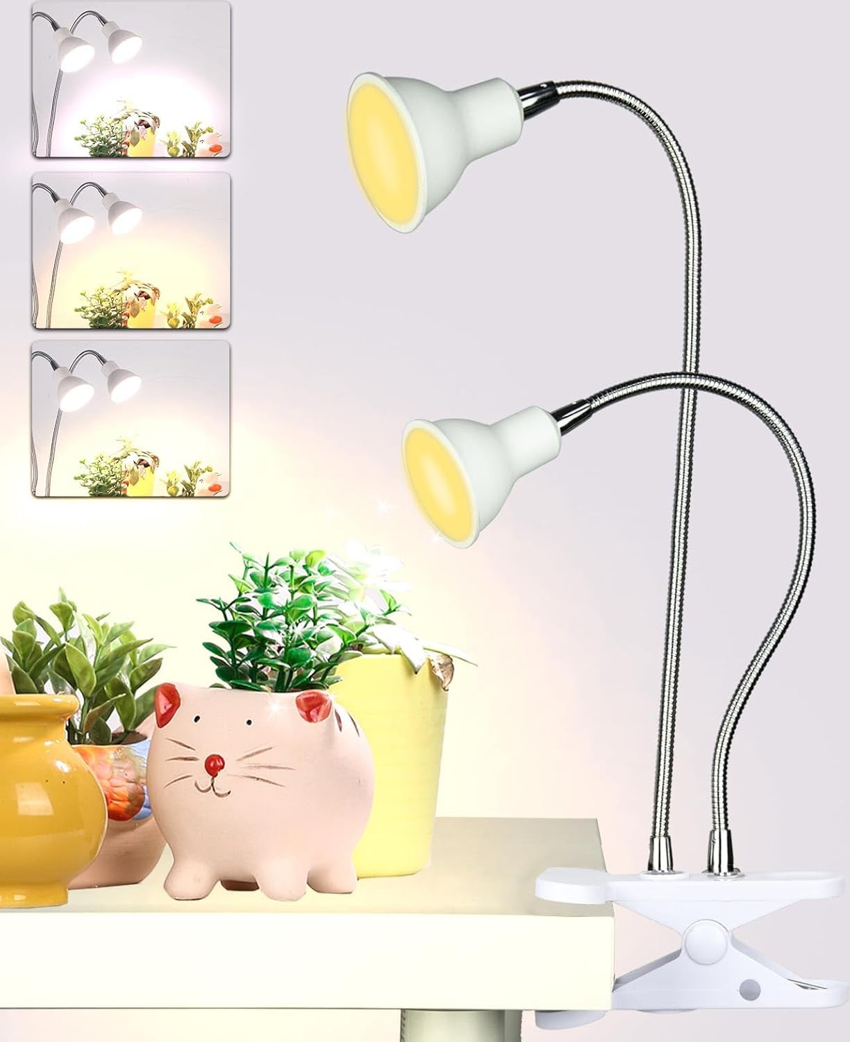 Grow Lights, Grow Lights for Indoor Plants Full Spectrum, Gooseneck ...