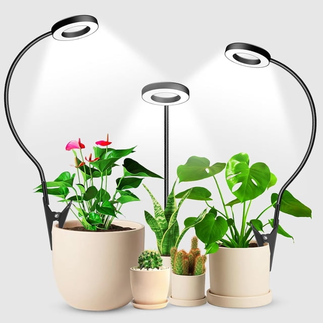 Grow Lights for Indoor Plants Full Spectrum, Clip On 3 Colors Grow ...