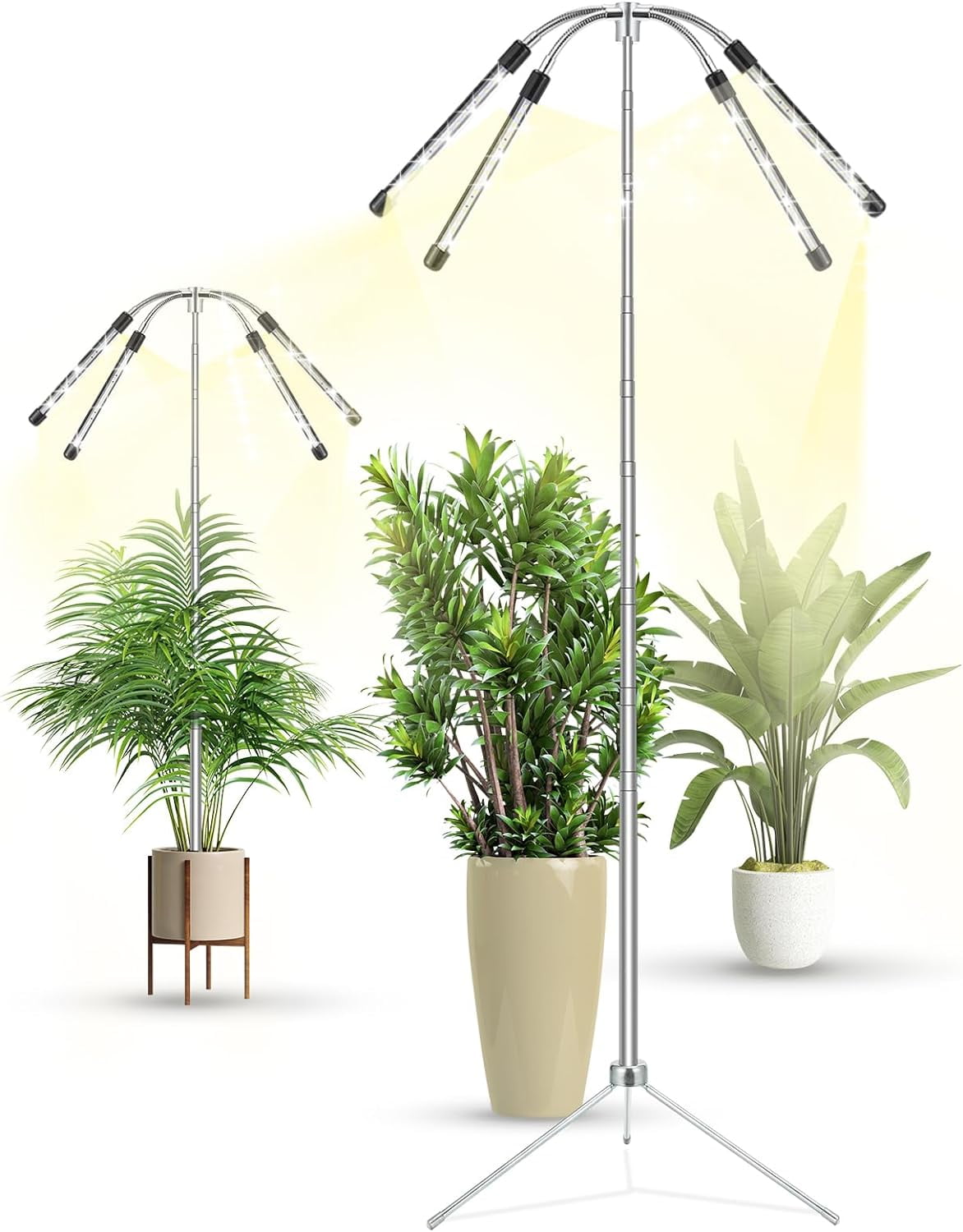 Grow Lights for Indoor Plants Full Spectrum with Detachable Tripod ...