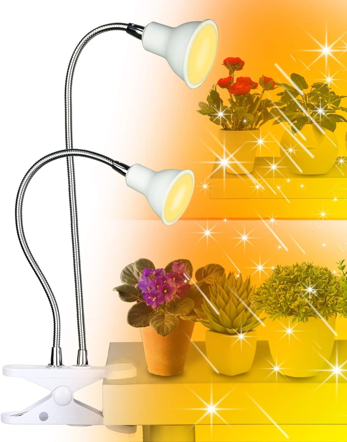 Grow Lights for Indoor Plants,Full Spectrum Light with Warmwhite Red ...