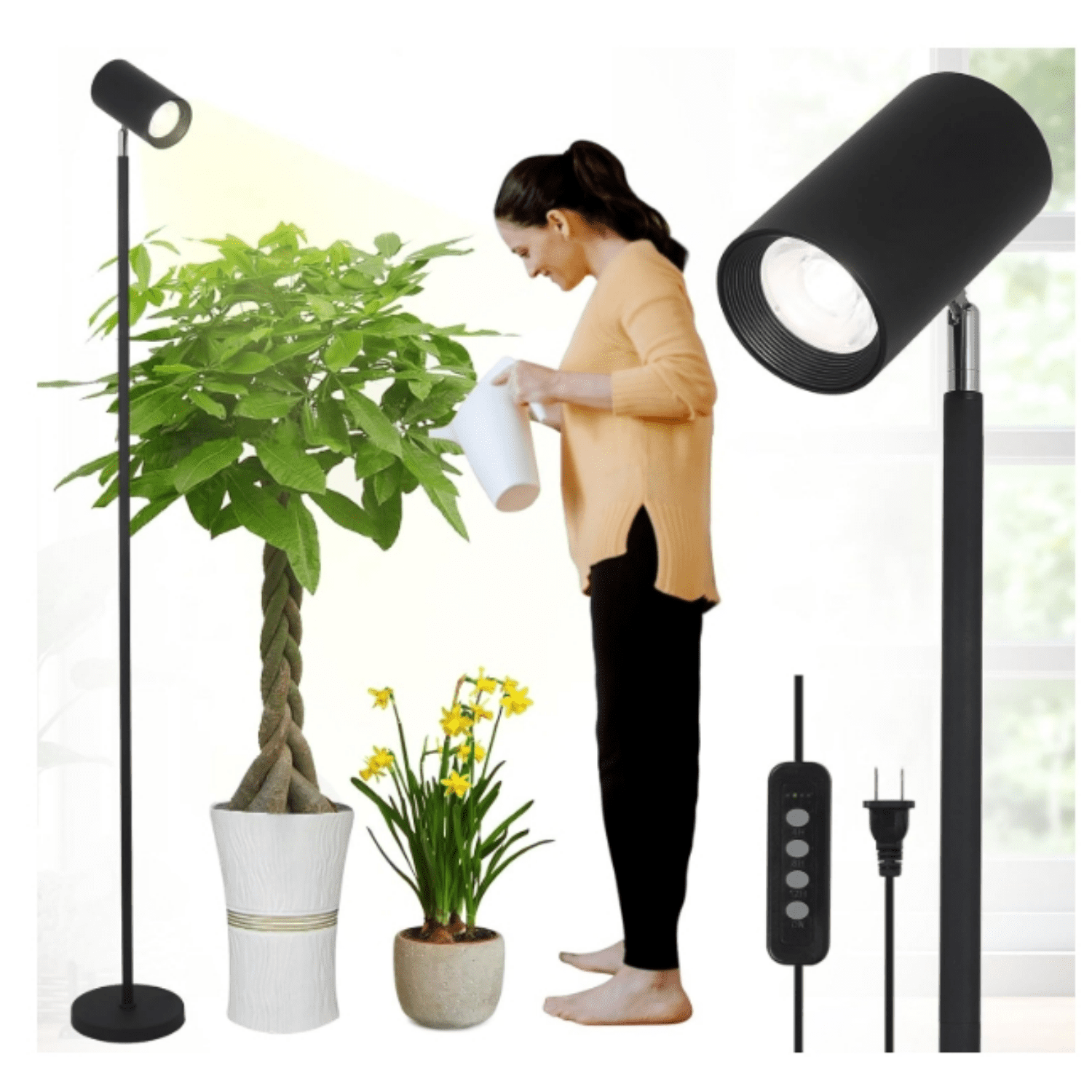 Grow Lights Stand for Indoor Plants Full Spectrum Tall Plant Light for ...