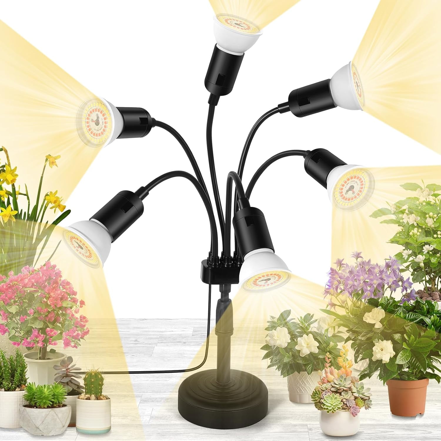 Grow Lights for Indoor Plants, 300 LEDs Full Spectrum Plant Growing ...