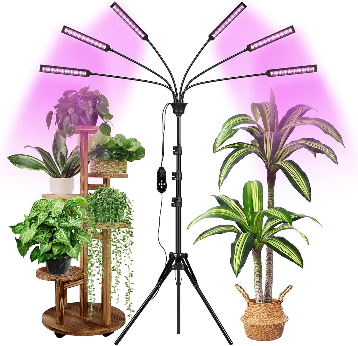 Grow Lights for Indoor Plants, Full Spectrum led Grow Light with Stand ...