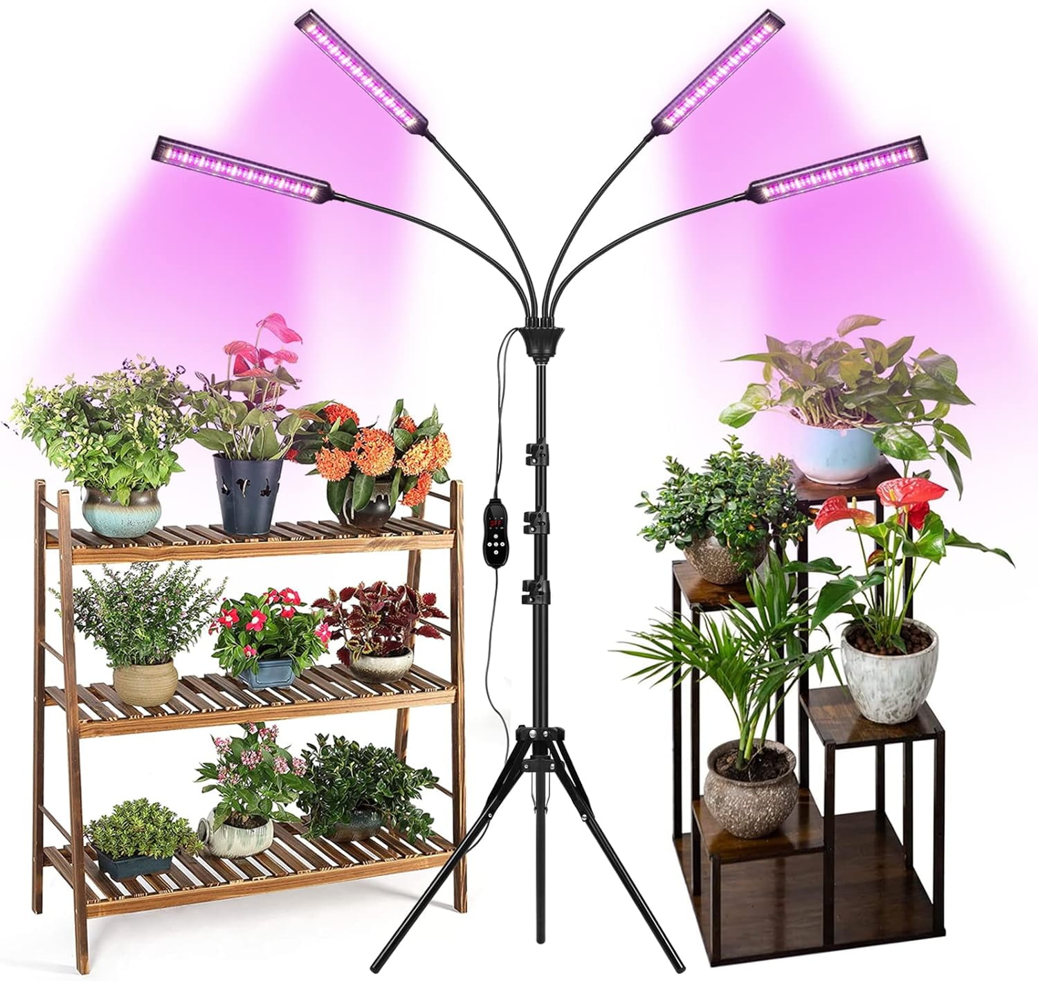 Grow Lights for Indoor Plants, Full Spectrum led Grow Light with Stand ...
