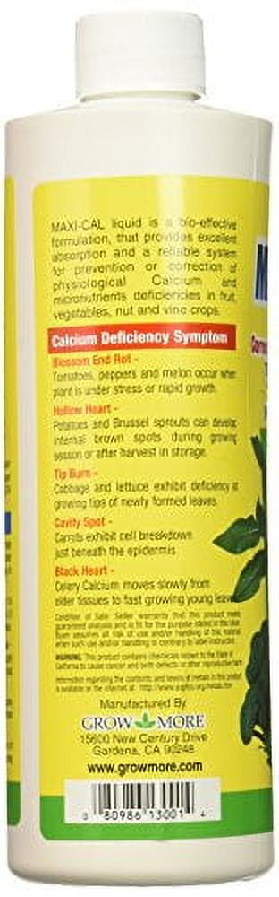 Grow More Maxi-Cal (10-0-0) - 16oz of USA-Made Calcium Nitrate ...