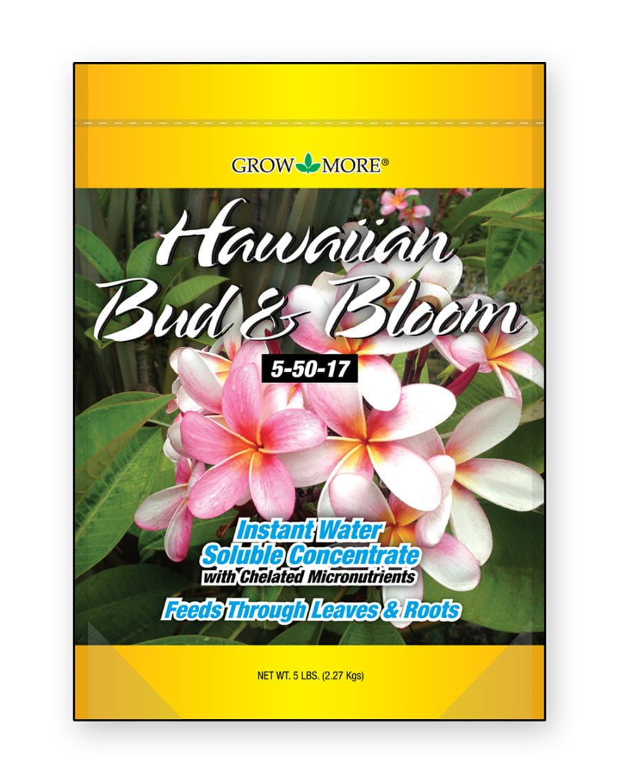 Grow More Hawaiian Bud & Bloom Fertilizer, 5 lb with Soluble Formula (6 ...