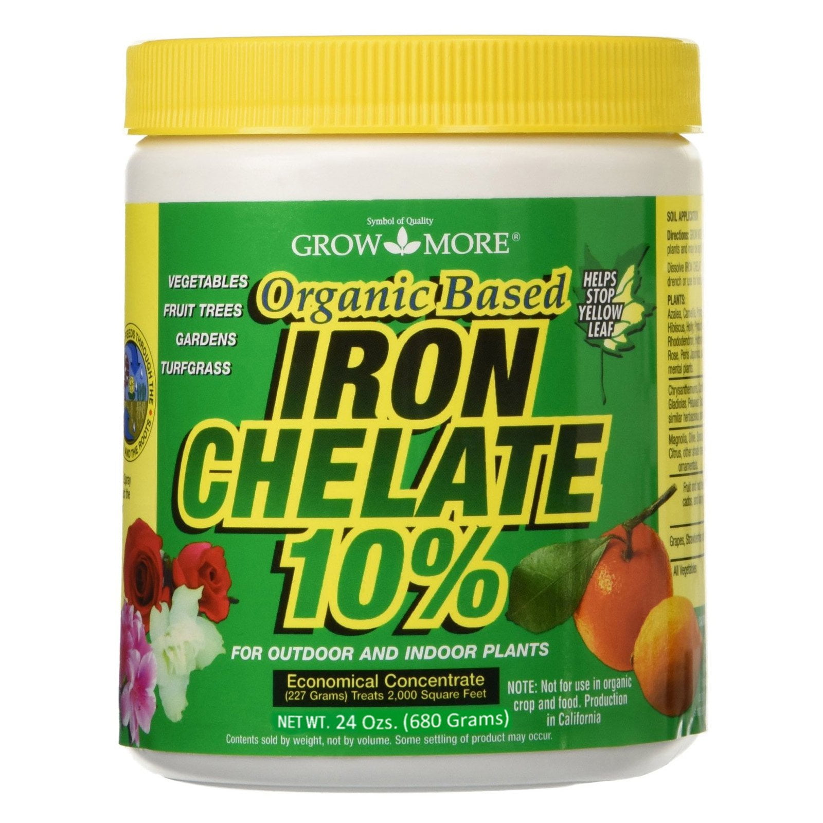 Grow More Organic Iron Chelate 10% Plant Supplement 24oz - Walmart.com