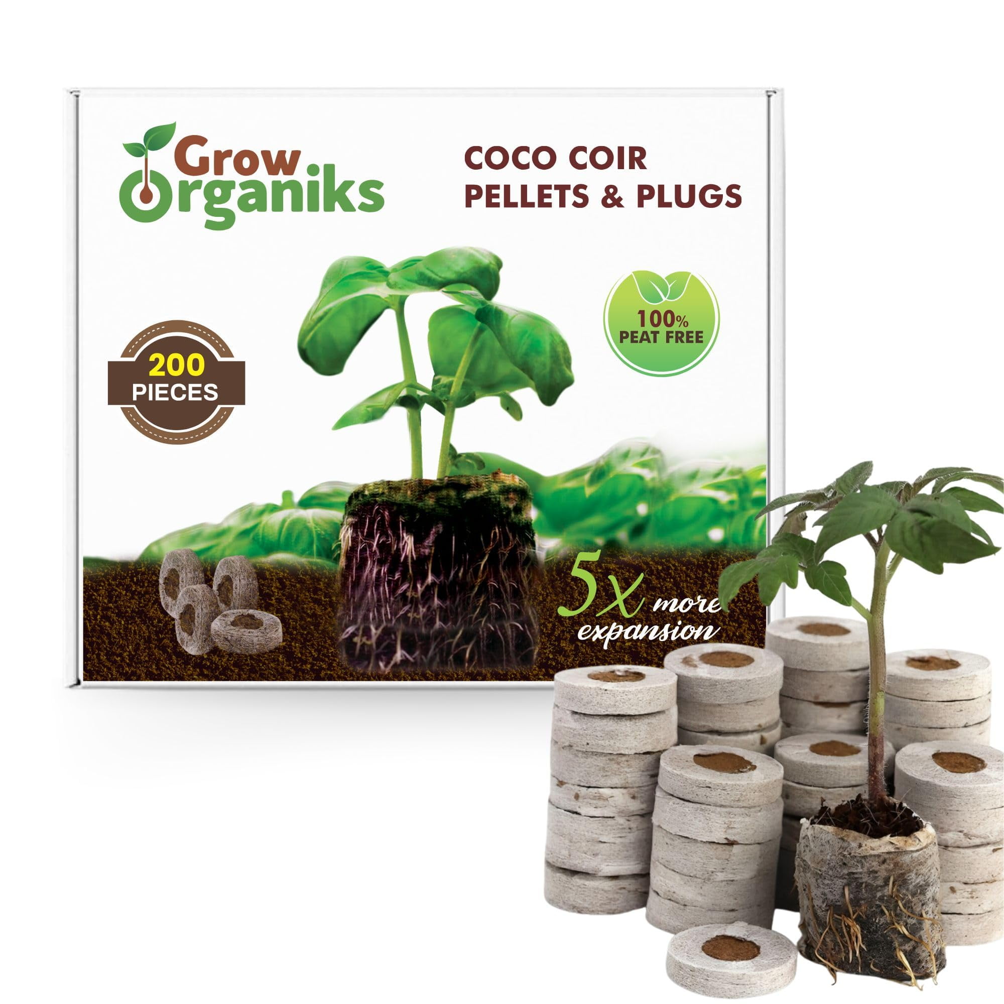 Grow Organiks 200 Pcs (3.5mm) Peat ITL1 Pellets for Seedlings ...