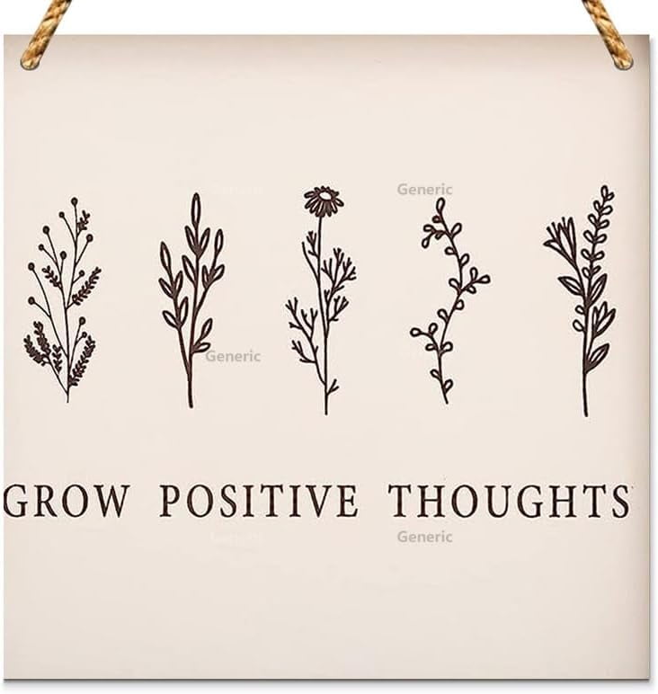 Grow Positive Thoughts Inspirational Wall Art Inspiring Quotes Wall ...