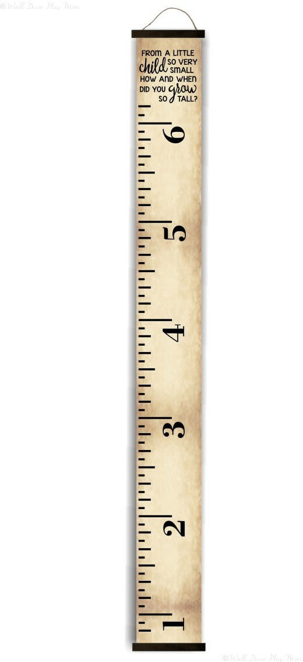 Grow So Tall Brown Canvas Growth Chart for Kids - Wall Tape Ruler with ...
