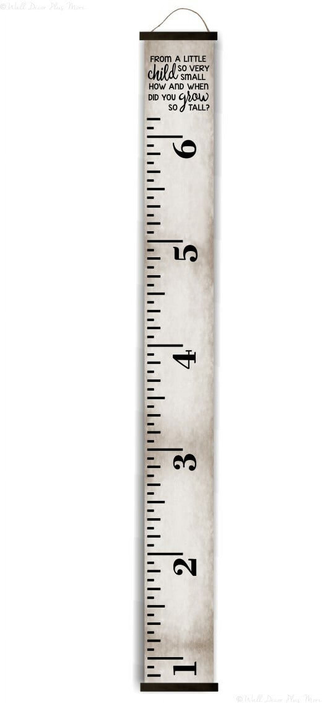 Grow So Tall Natural Canvas Growth Chart for Kids - Wall Tape Ruler ...