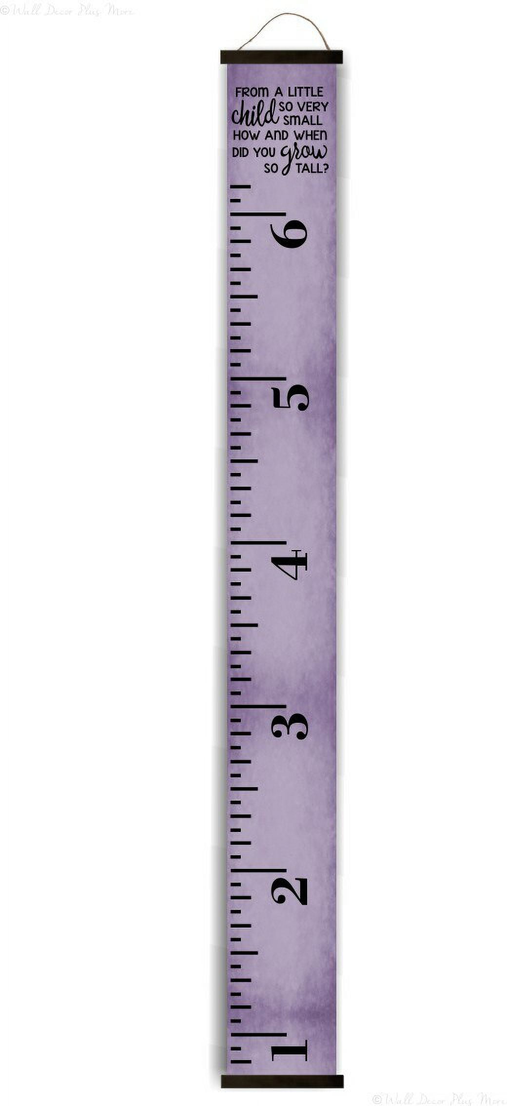 Grow So Tall Purple Canvas Growth Chart for Kids - Wall Tape Ruler with ...