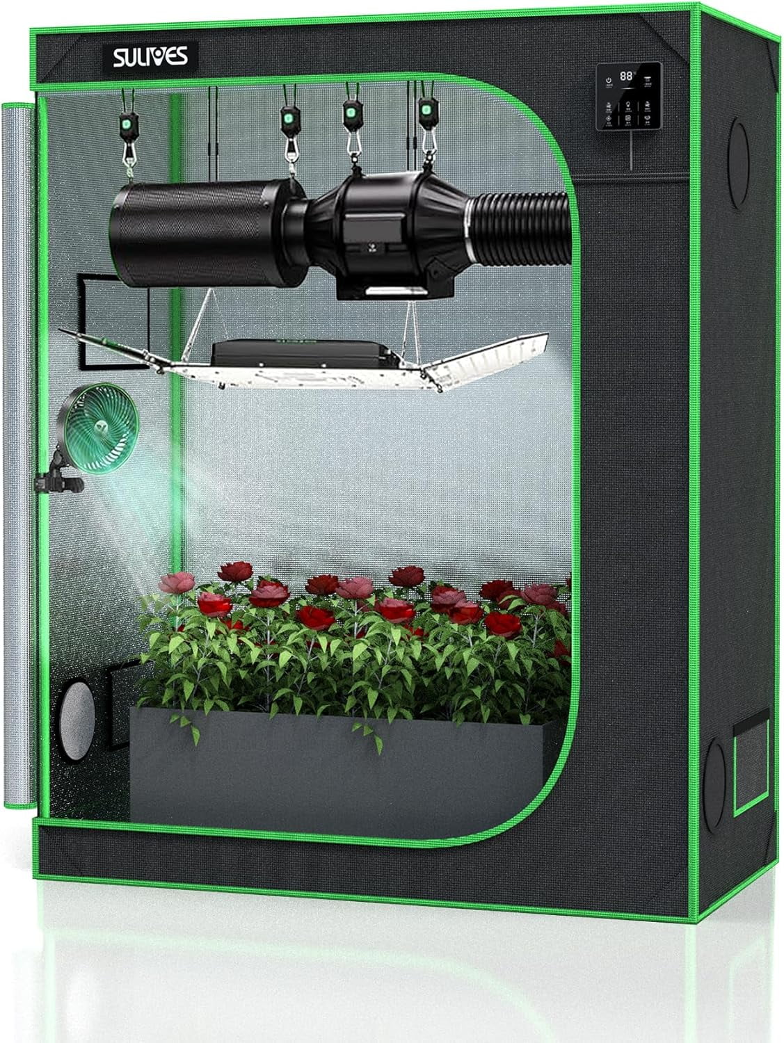 Grow Tent, 48"x24"x60" Indoor Hydroponic Water-Resistant System with ...