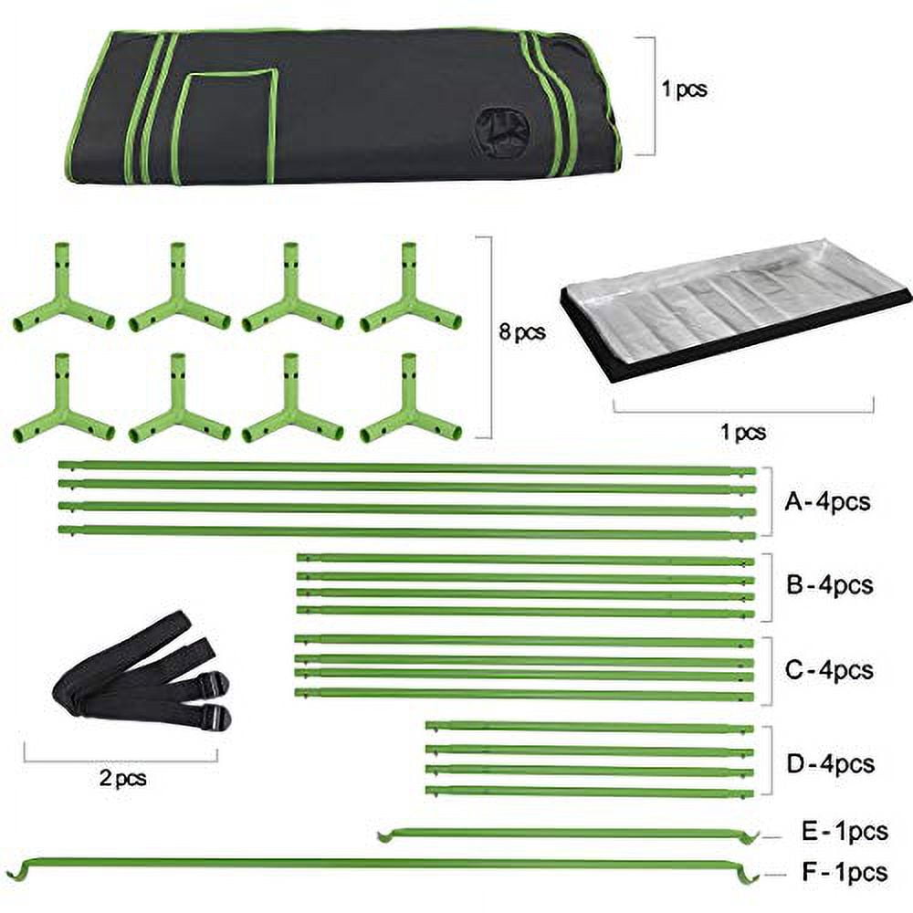 Grow Tent with Observation Window and Floor Tray, Mylar Membrane ...