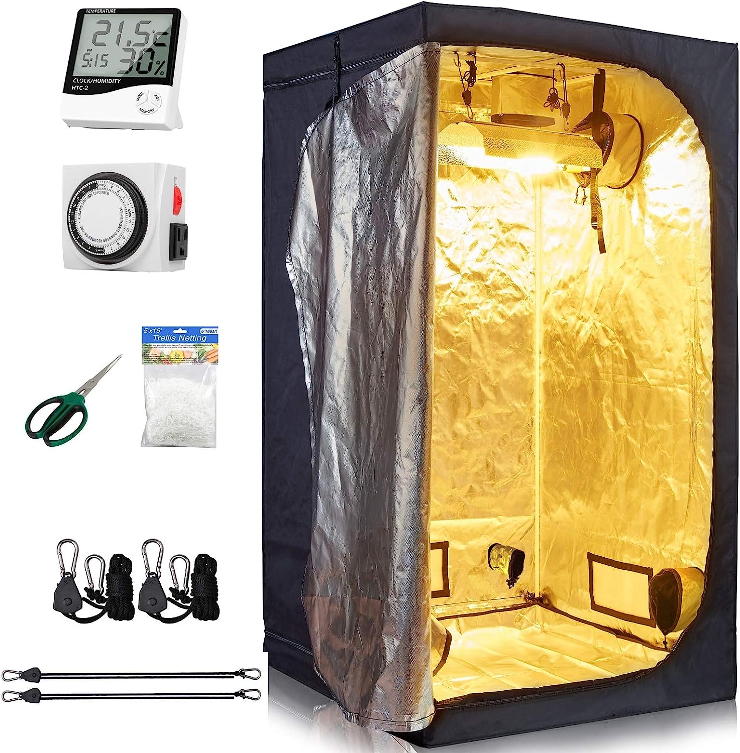 Grow Tent Room Complete Kit 48"x48"x80" Kit Hydroponic Growing System ...