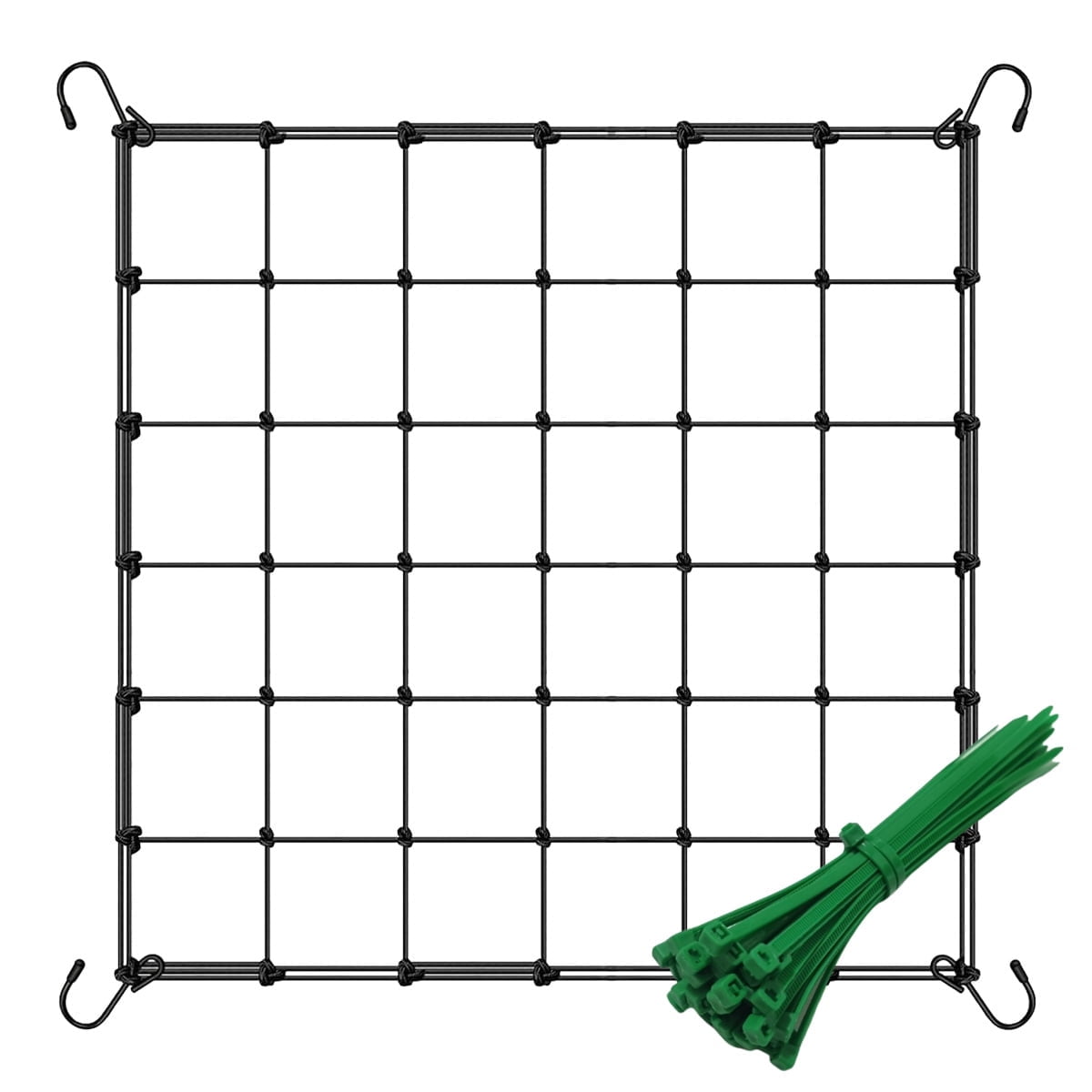 Grow Tent Trellis Netting Elastic Plant Scrog Netting with Steel Hooks ...