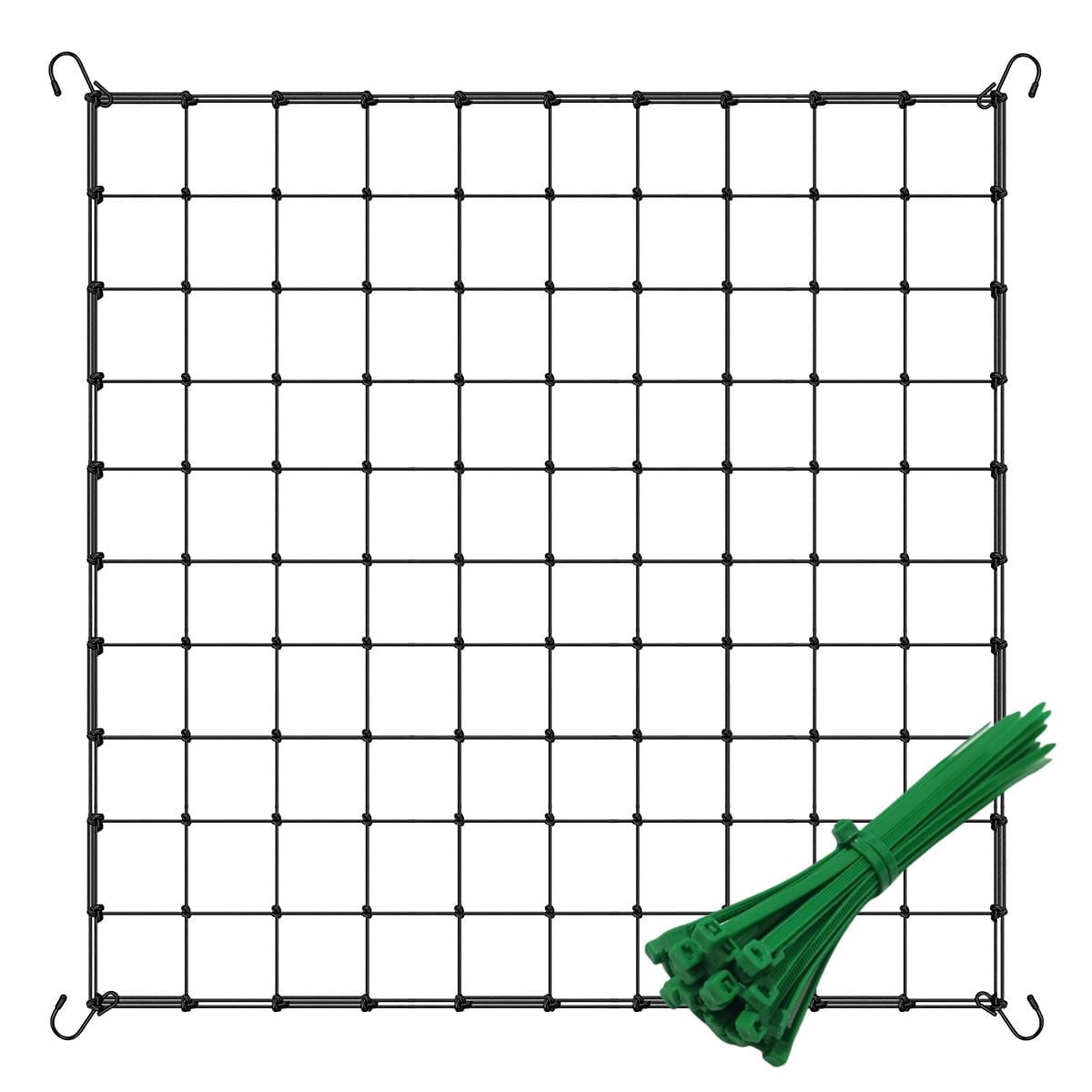 Grow Tent Trellis Netting Elastic Plant Scrog Netting with Steel Hooks ...