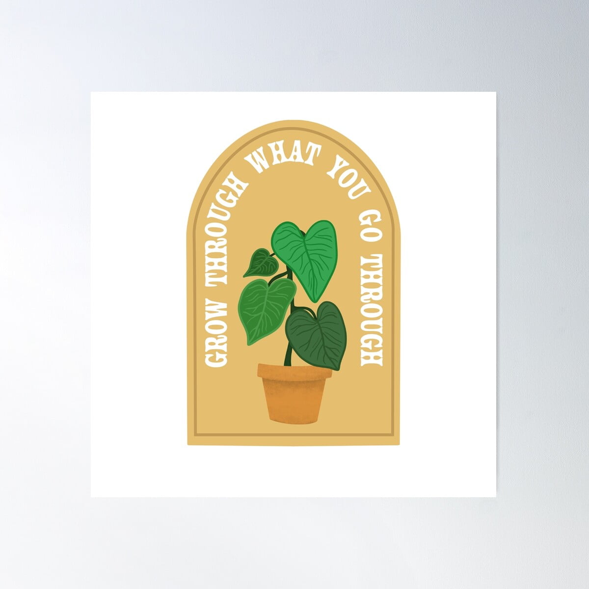 Grow Through What You Go Through Poster Wall Art, Modern Wall Decor For ...