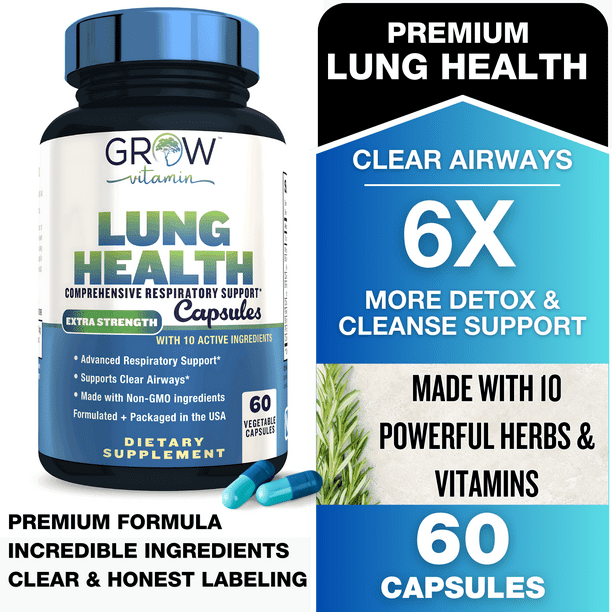 Grow Vitamin Lung Health, Respiratory Support Supplement, Lung Health ...