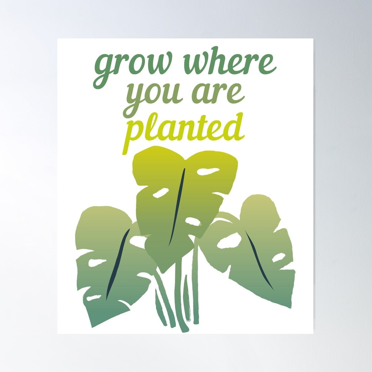 Grow Where You Are Planted Poster Wall Art, Modern Wall Decor For ...