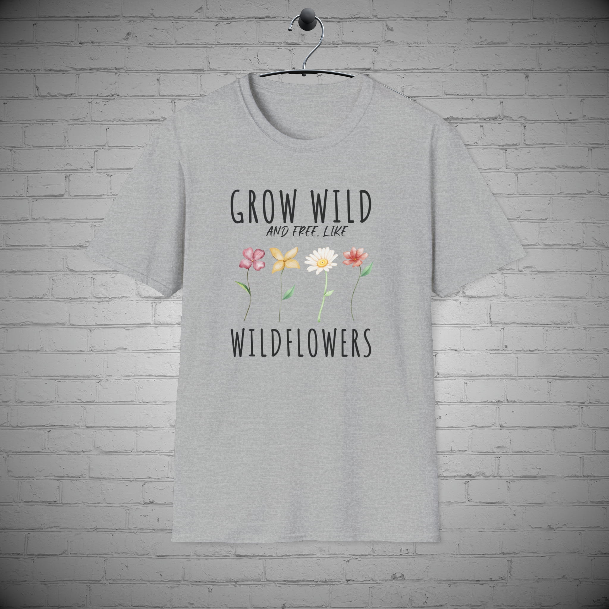 Grow Wild and Free Like Wildflowers t-shirts, Florist Gardeners Gift - Walmart.com