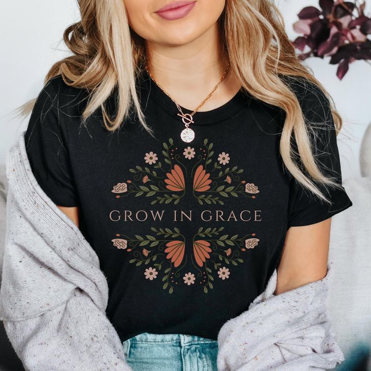 Grow in Grace CH1Ristian T1EE_ Floral UniS1ex BibliC1Al S1Hirt ...