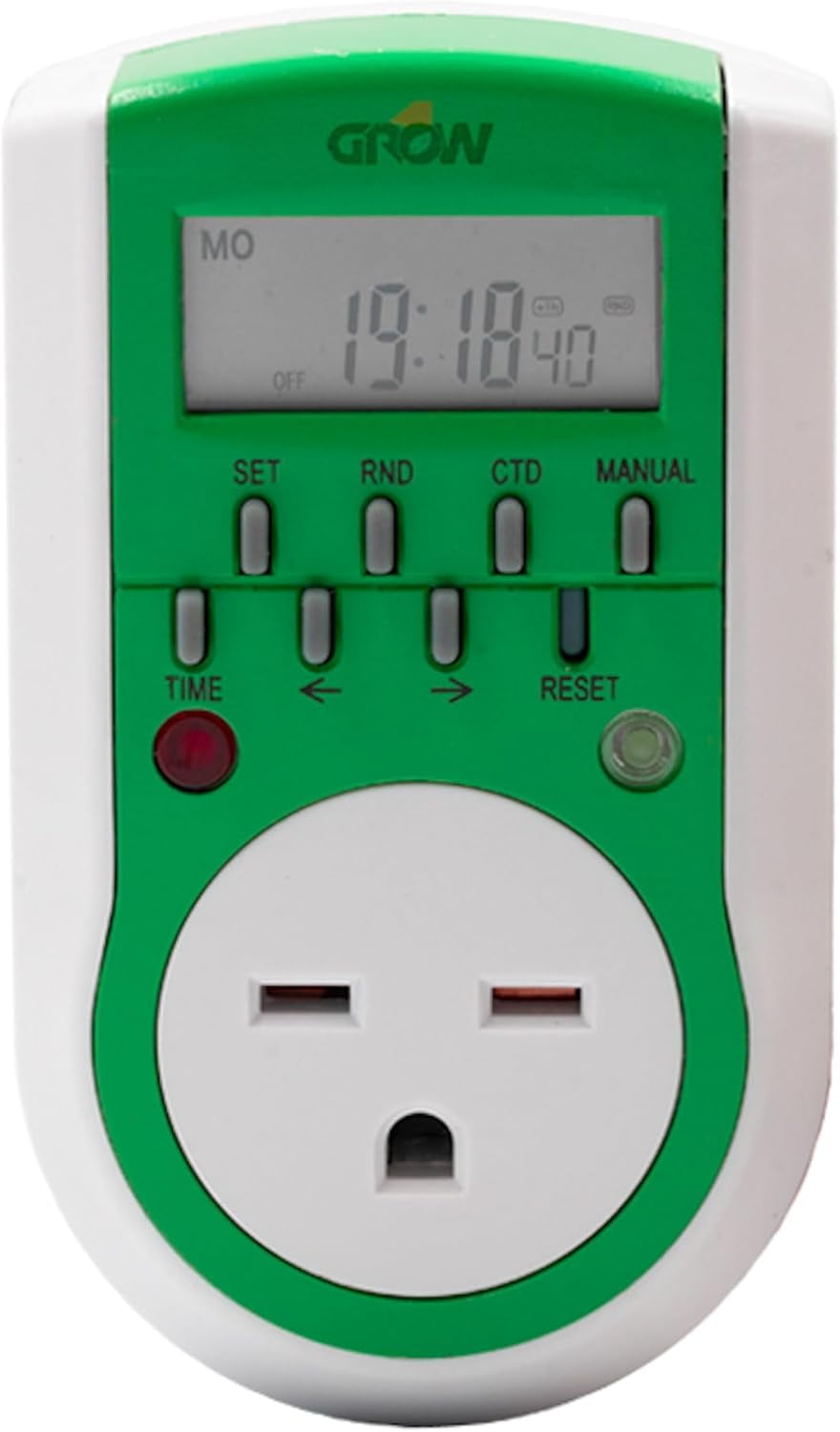 Grow1 240V Outlet Digital Timer, Single Outlet, 15A, Compatible with ...
