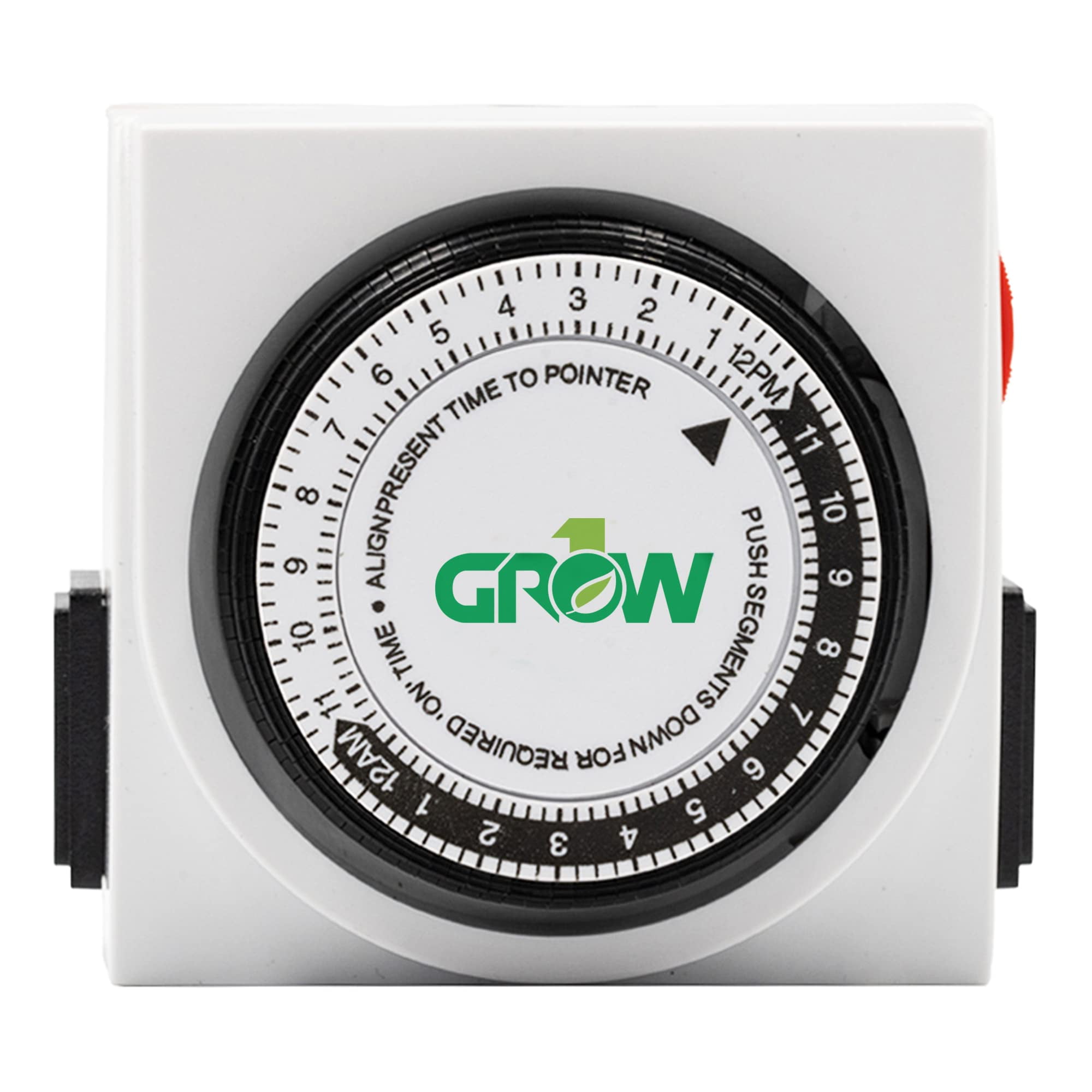 Grow1 Dual Outlet Mechanical Timer 24 Hour Hydroponics Grow Light ...