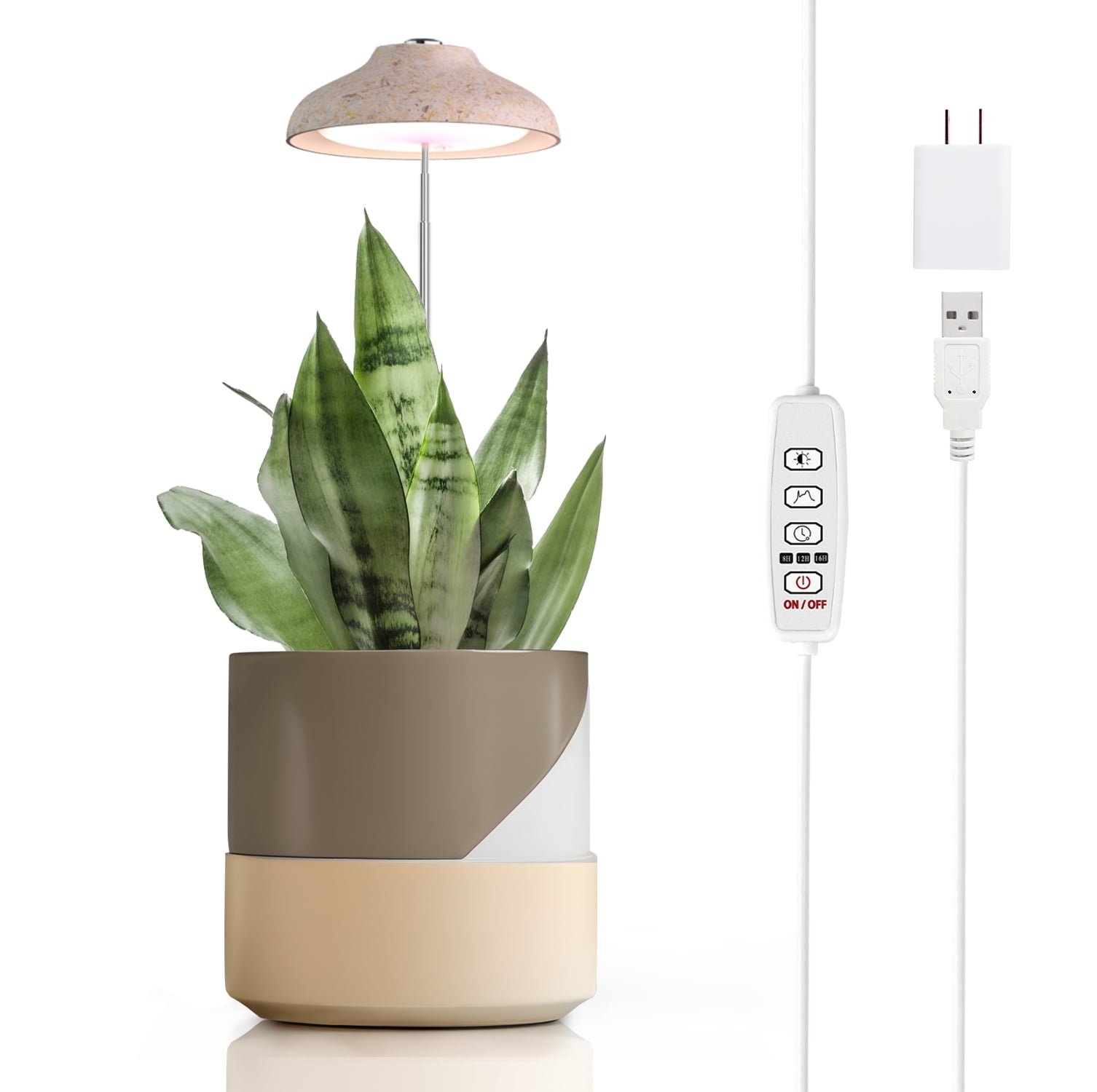 GrowLED Indoor LED Lamp, Adjustable Plant Light, 7ft USB, Timer, 10 ...