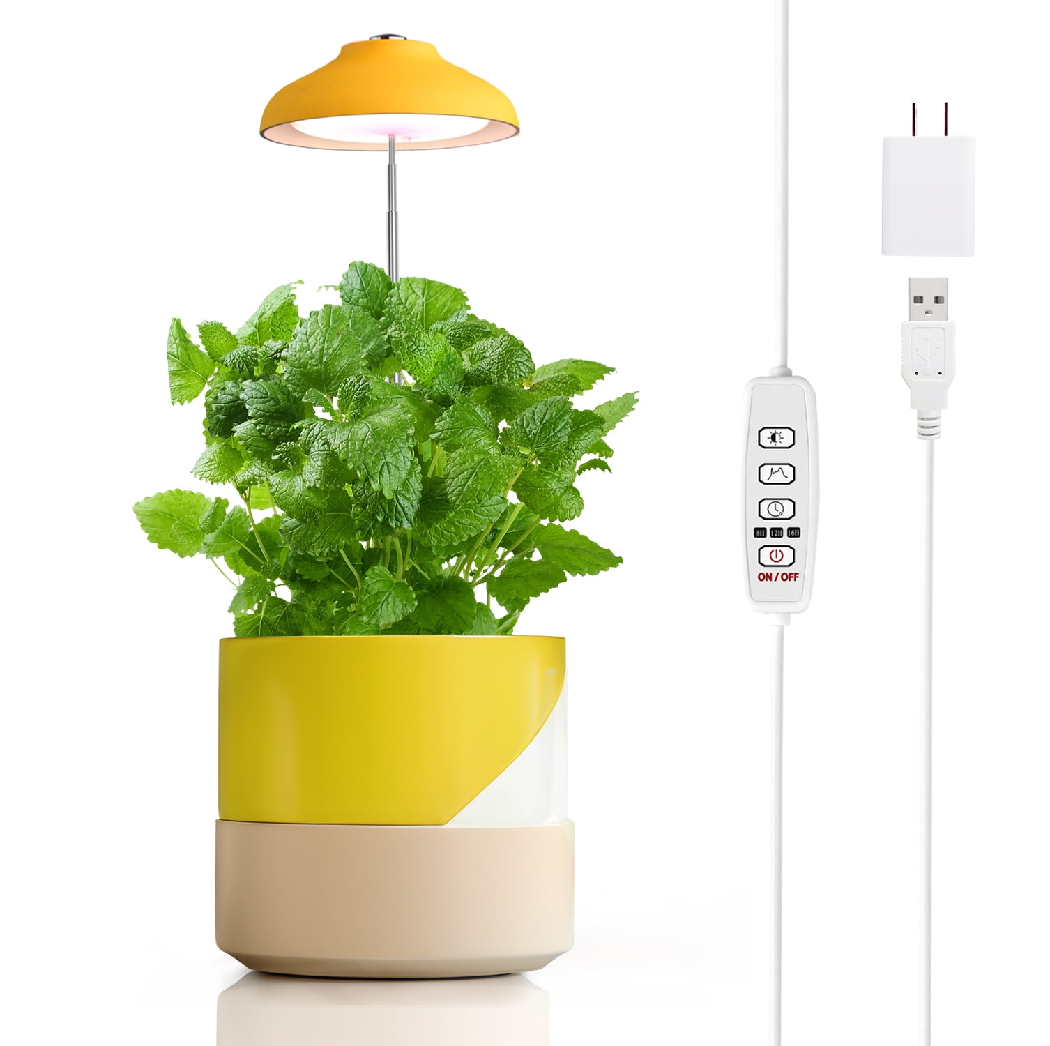 GrowLED Umbrella Plant Grow Light, Height Adjustable, 8/12/16H ...