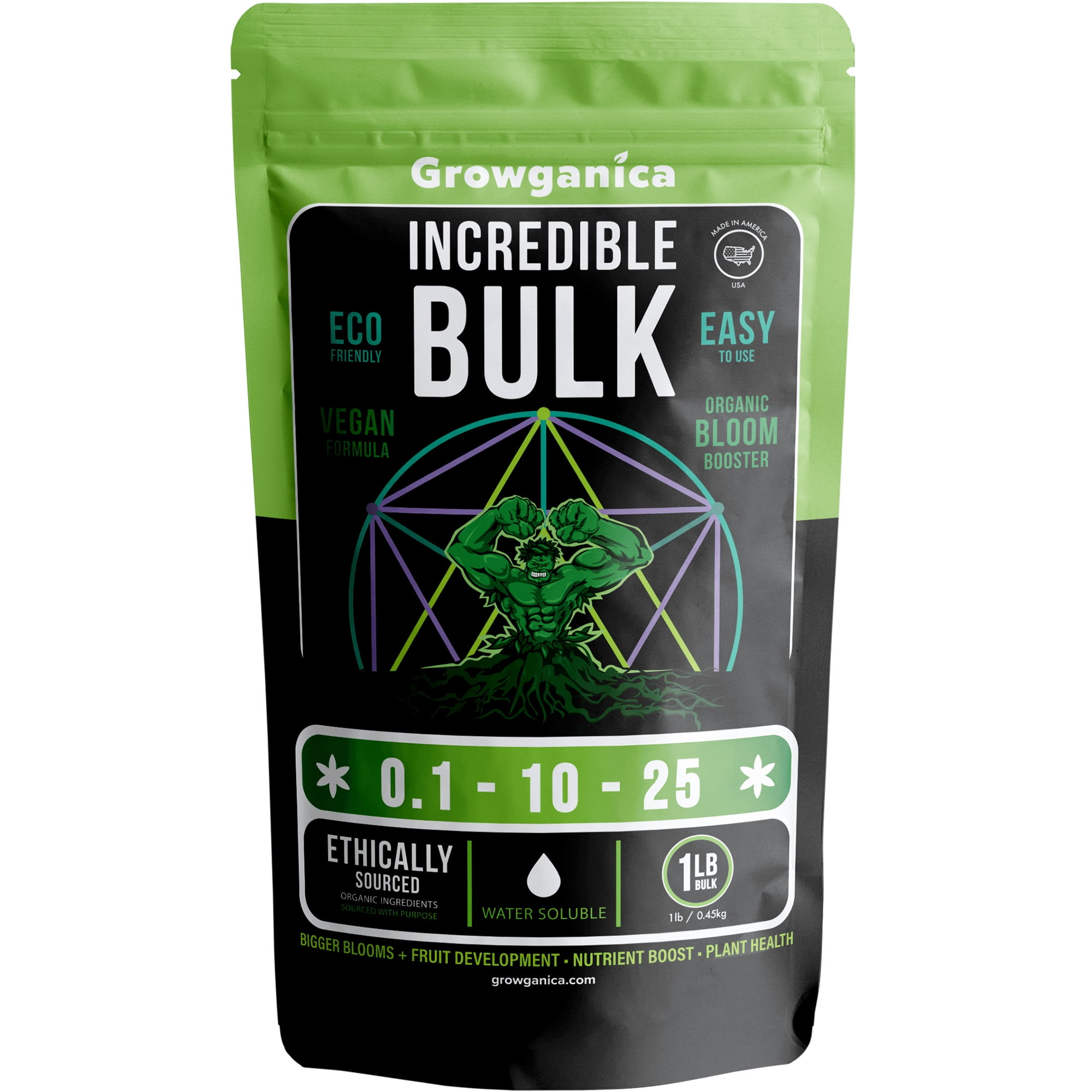 Growganica Incredible Bulk Organic Bloom Booster 0.1-10-25 - Walmart.com