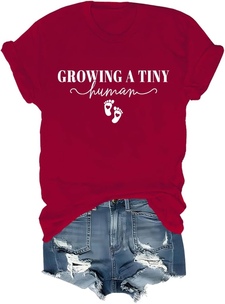 Growing A Tiny Human Shirt, Growing A Tiny Human Tshirt - Walmart.com