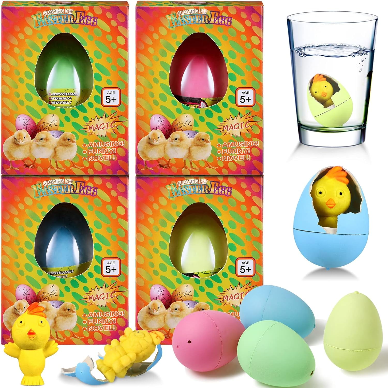 Growing Hatching Colored Egg Toys Growing Chick Unicorn Hatch Eggs Toy ...
