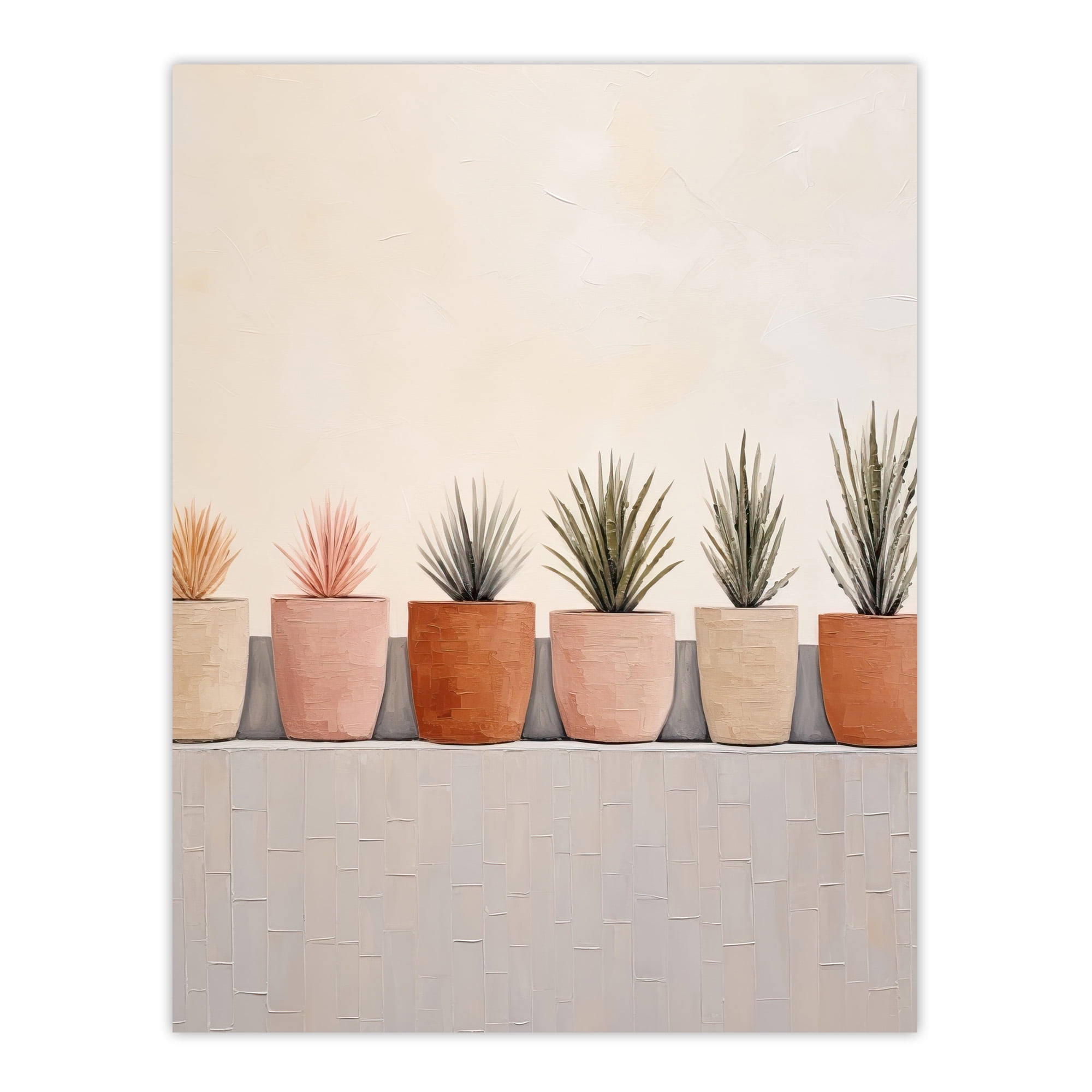 Growing Plants Neutral House Plants Calm Unframed Wall Art Print Poster ...