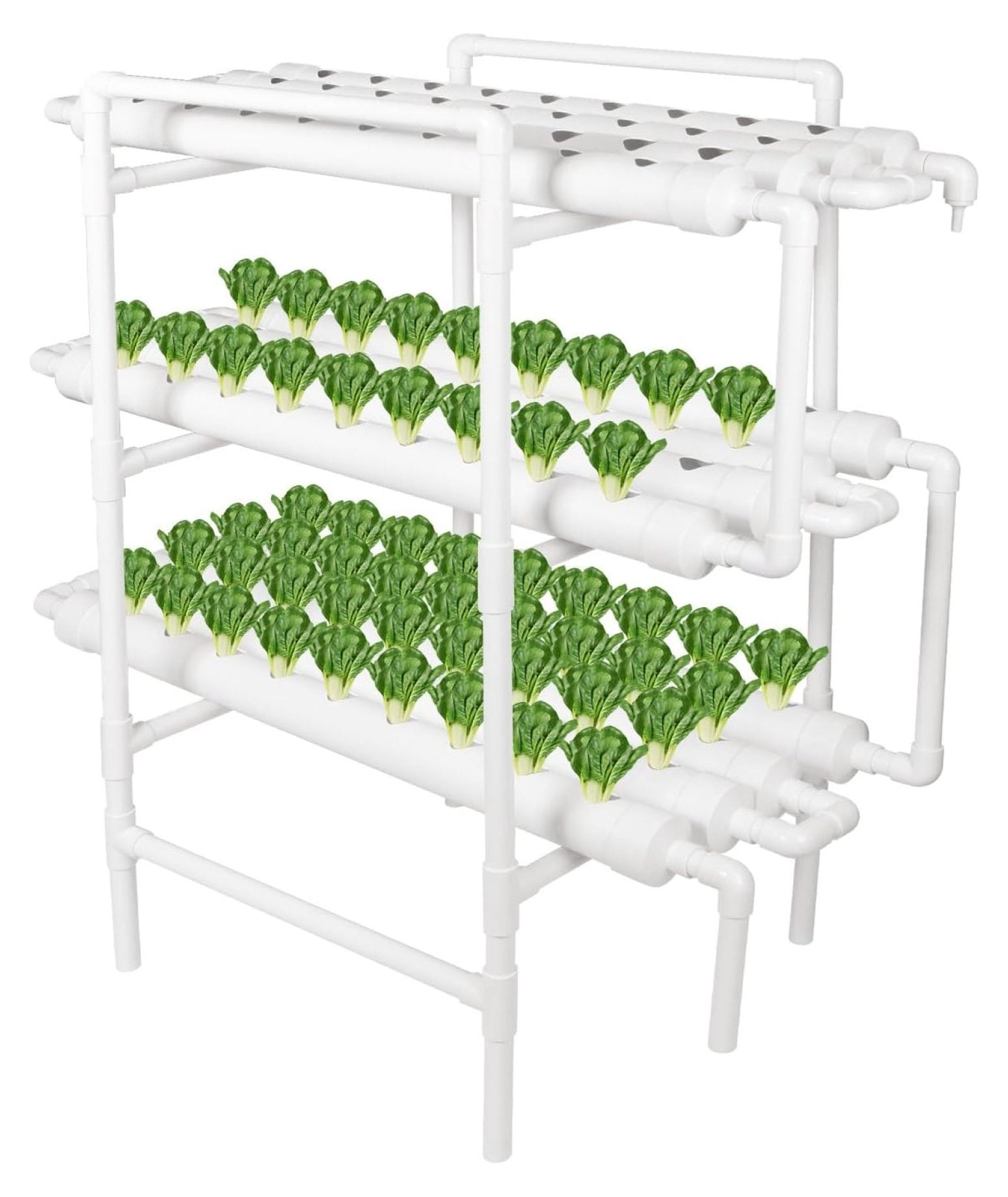 Growing System with Water Pump Timer, 108 Plant Sites, 3 Layers 12 Food ...