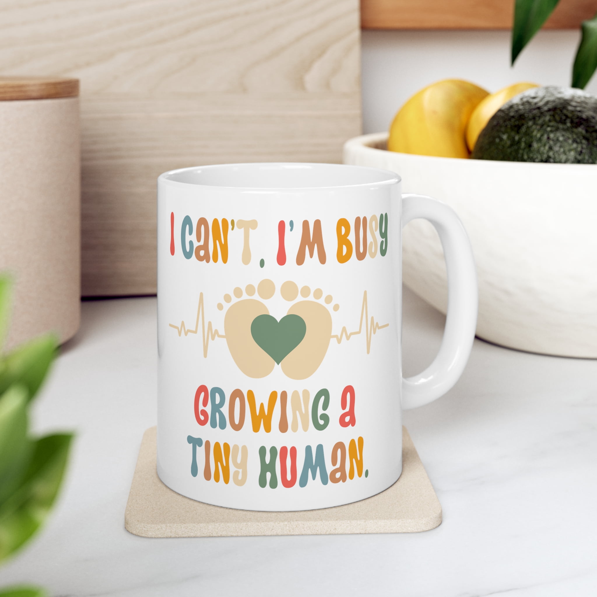 Growing a Tiny Human Mug, Funny Pregnancy Coffee Mug, Fun Pregnancy ...