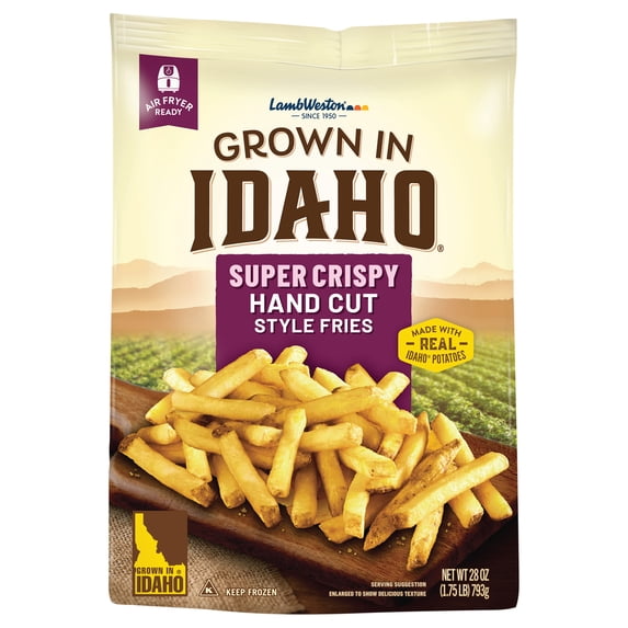 Grown in Idaho Hand Cut Style Fries 28 oz Crispy Thick Skin-On French ...