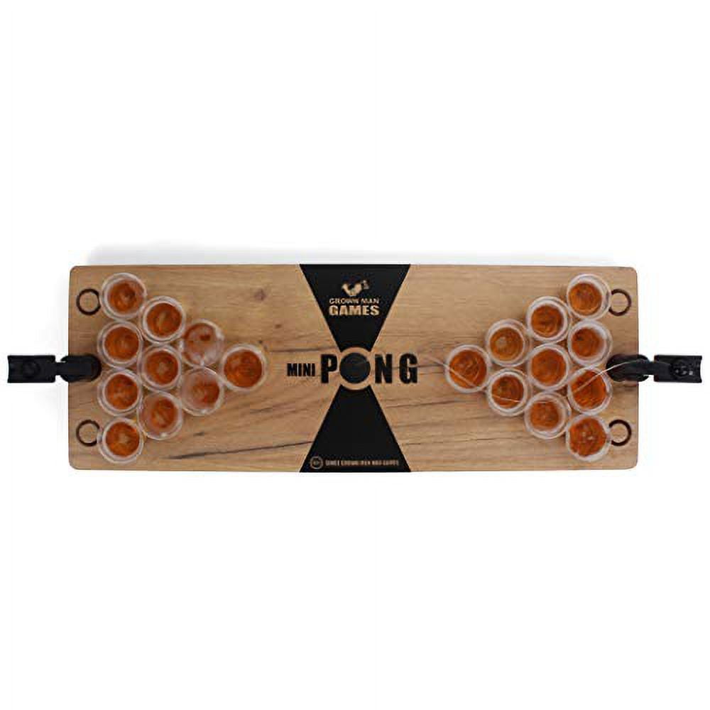 Grown Man Games Mini Beer Pong - Drinking Game - Party Game - Tabletop ...