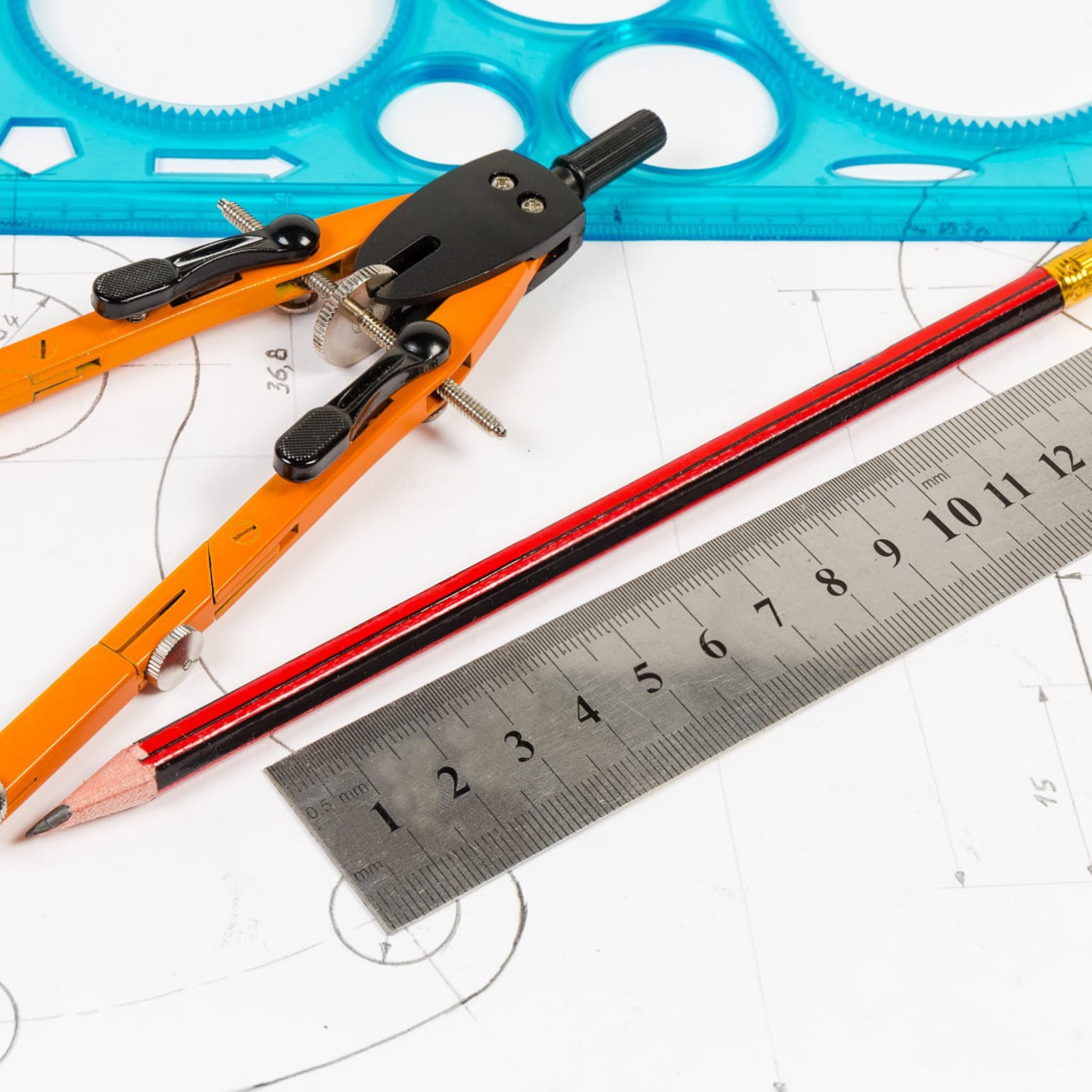 Growsl School Supplies,Clearance Sale,Tainless Ruler School Measuring ...