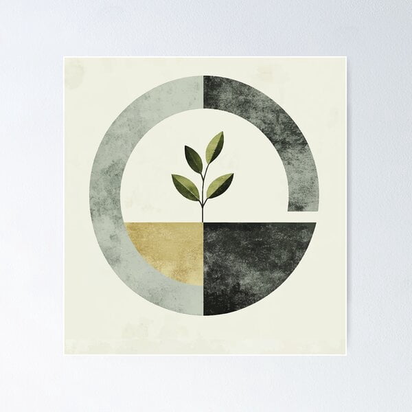Growth And Balance Poster Wall Art, Modern Wall Decor For Living Room ...