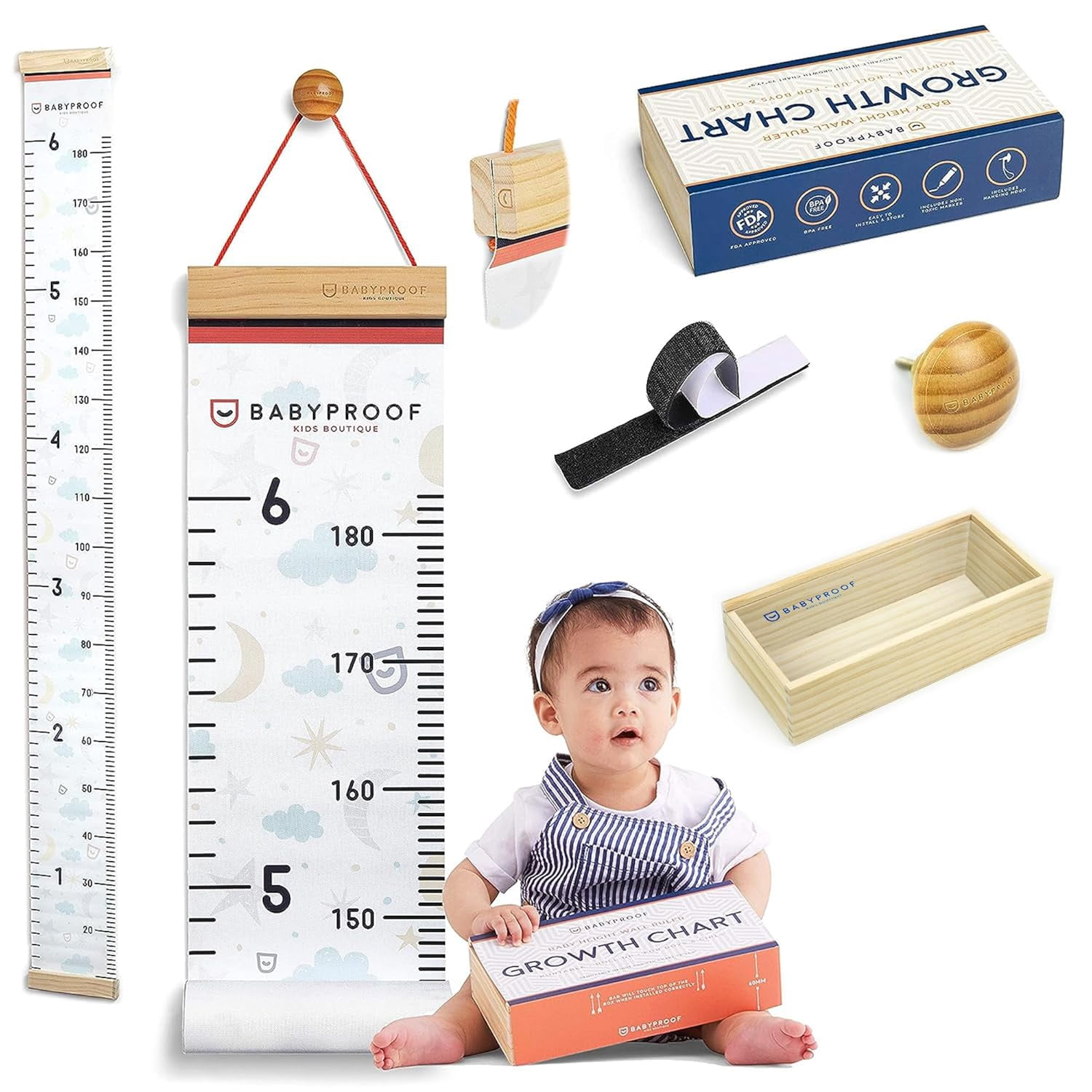 Growth Chart for Kids by Baby Proof - Measuring Height Chart and Kids ...