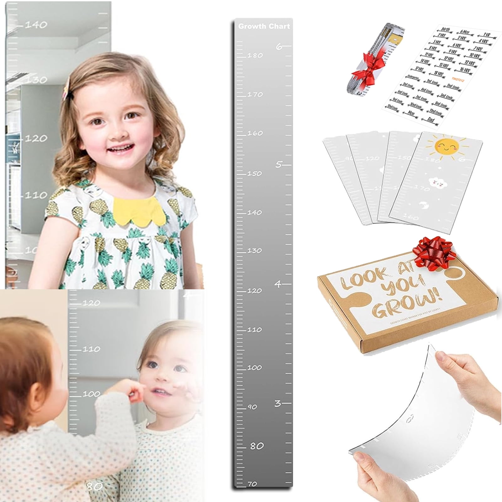 Growth Chart Mirror, Growth Chart Mirror for Wall, Mirror Growth Chart ...