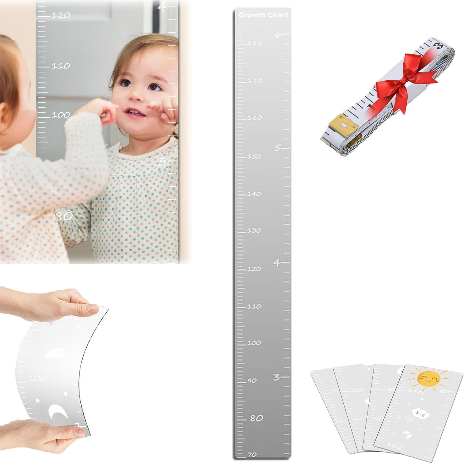 Growth Chart Mirror,Growth Chart Mirror for Wall,Mirror Growth Chart ...