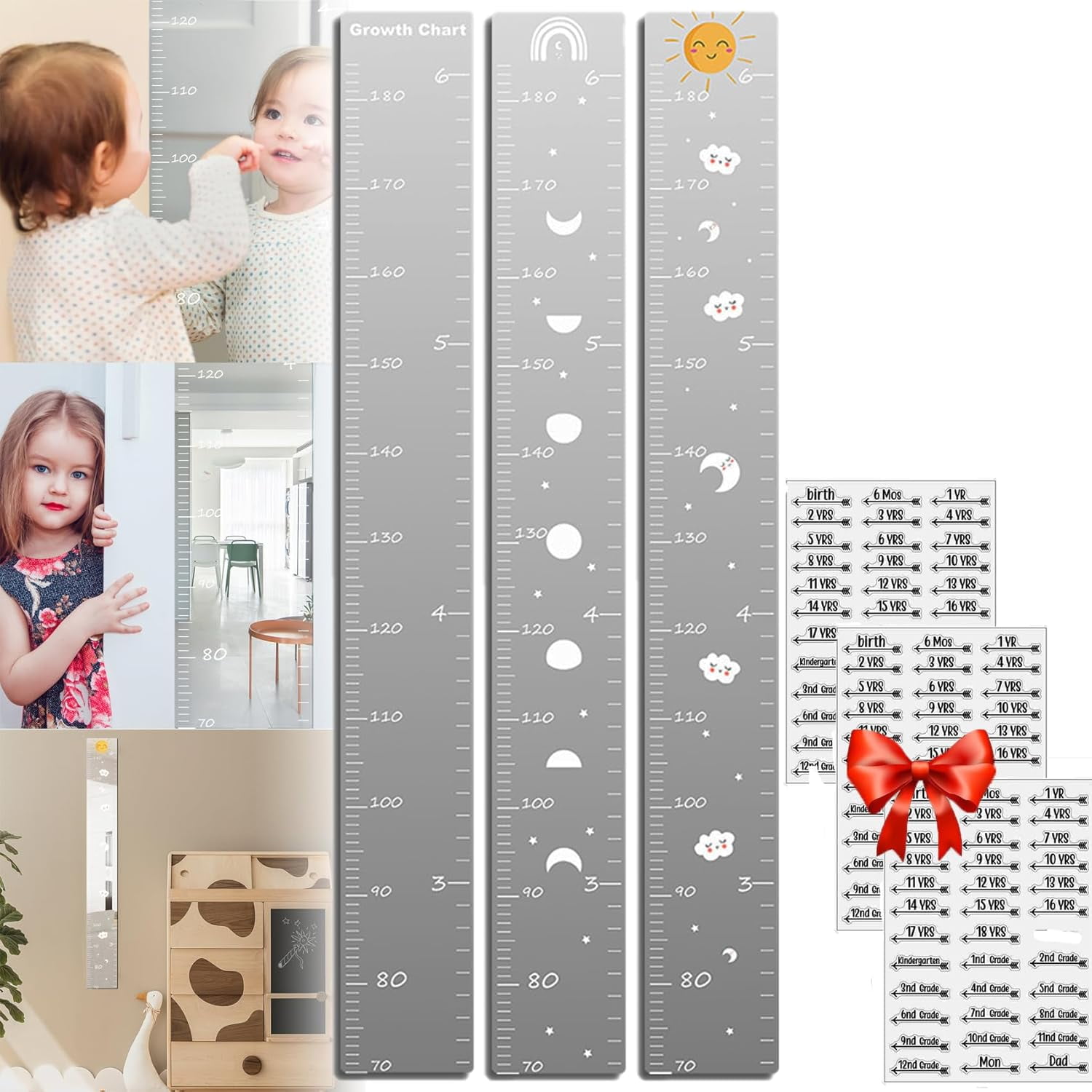 Growth Chart Mirror, Puzzle Mirror Growth Chart,Growth Chart Mirror for Kids, Mirror Growth ...