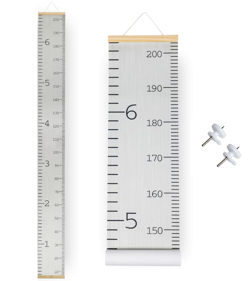 Growth Chart for Wall - Height Chart for Toddlers (79” x 7.9”) - Canvas ...