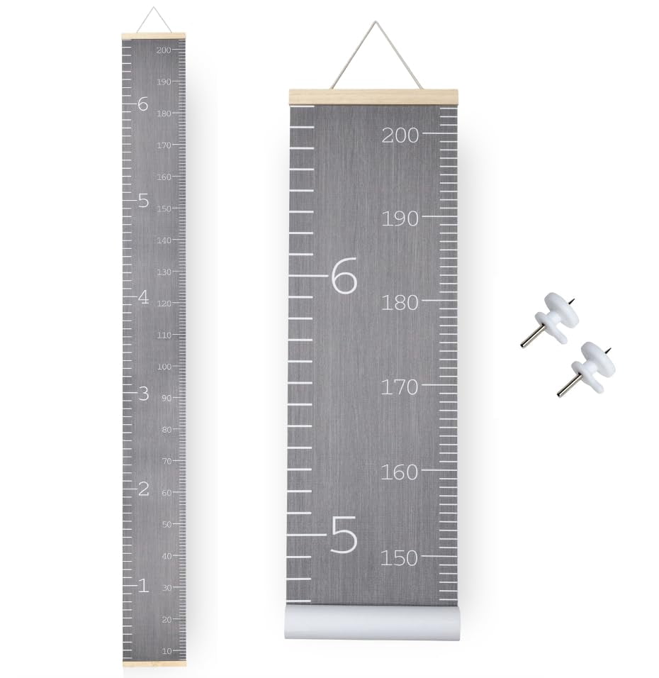 Growth Chart for Wall - Height Chart for Toddlers (79” x 7.9”) - Canvas ...