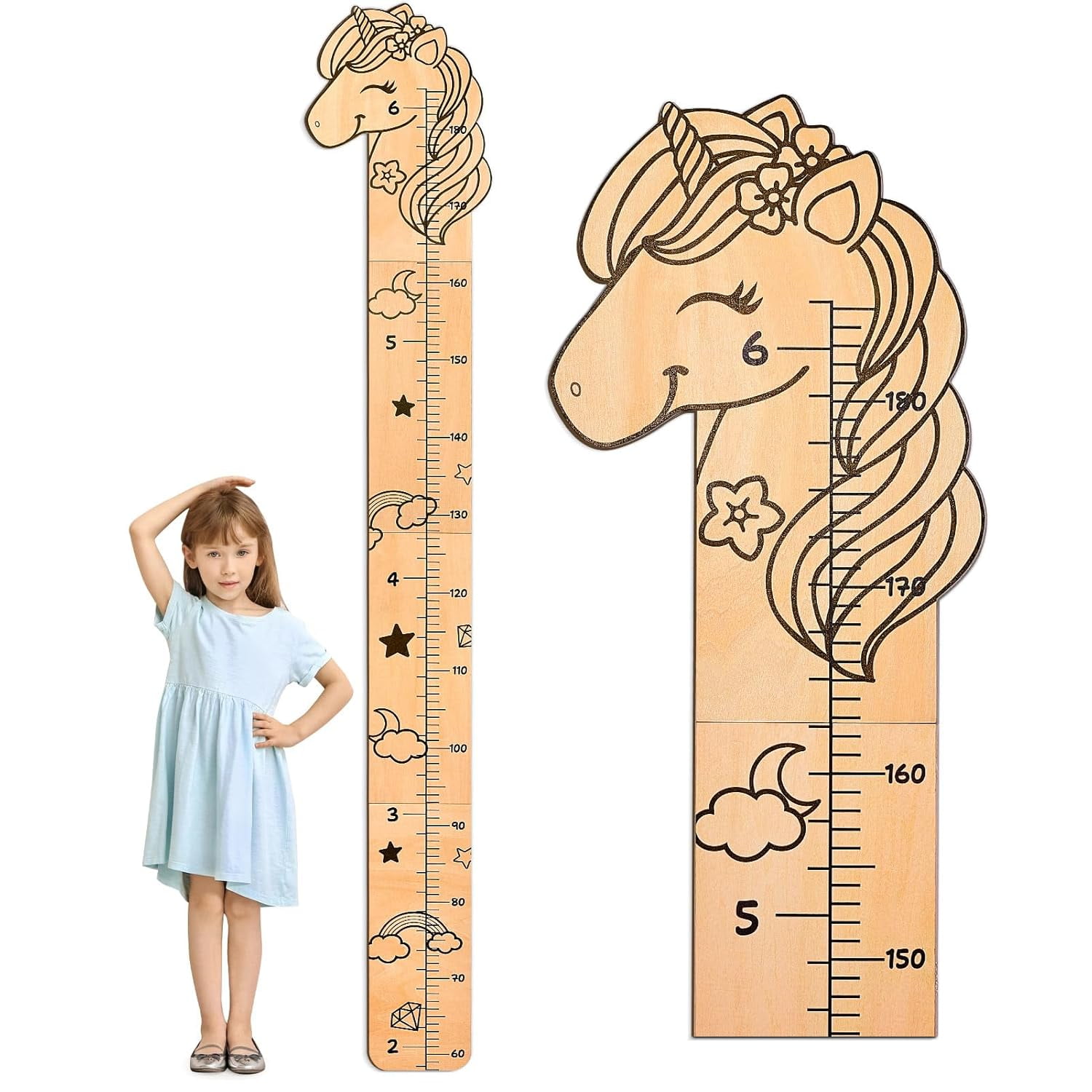 Growth Chart for Wall Wood Height Chart for Kids Height Measurement for ...