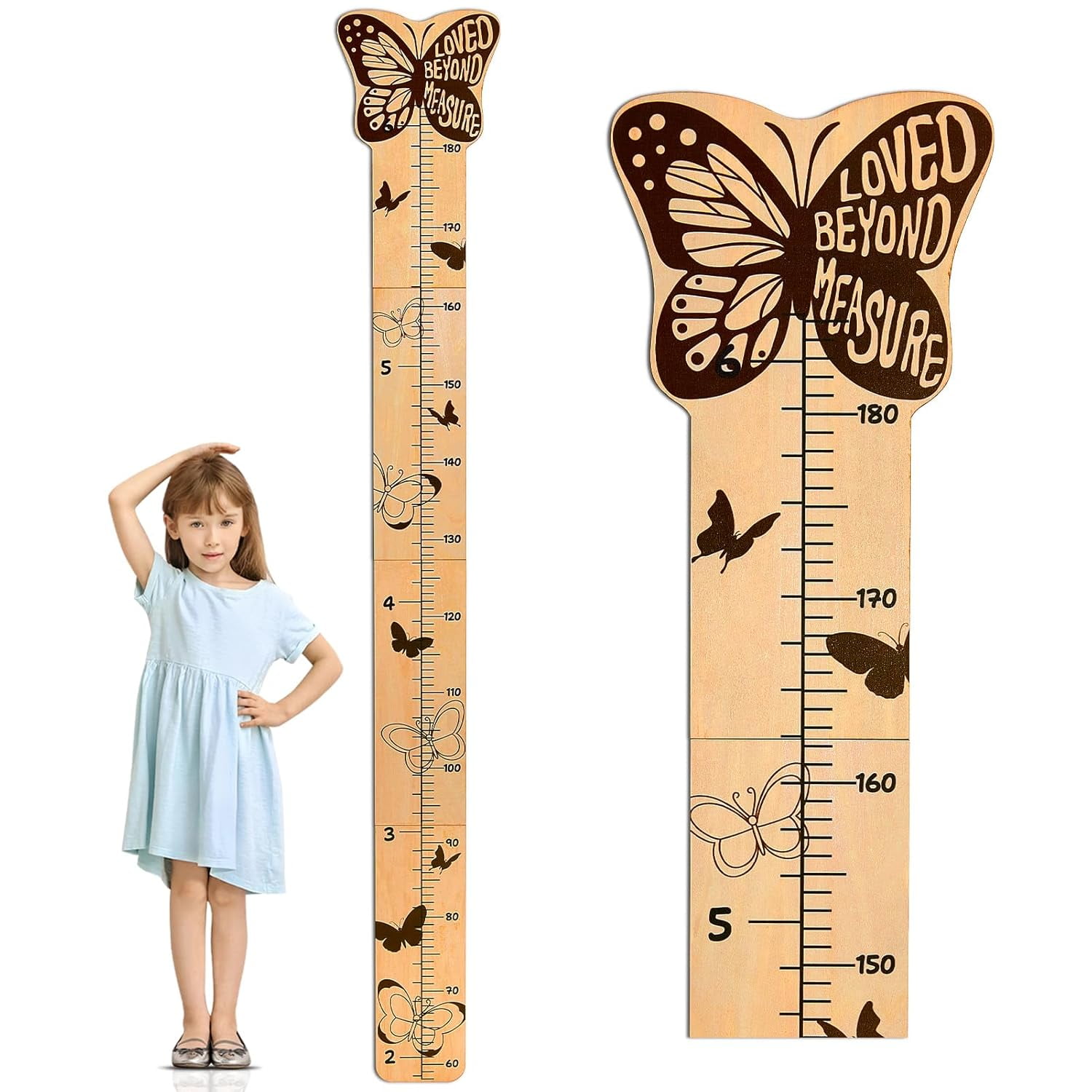 Growth Chart for Wall Wood Height Chart for Kids Height Measurement for ...