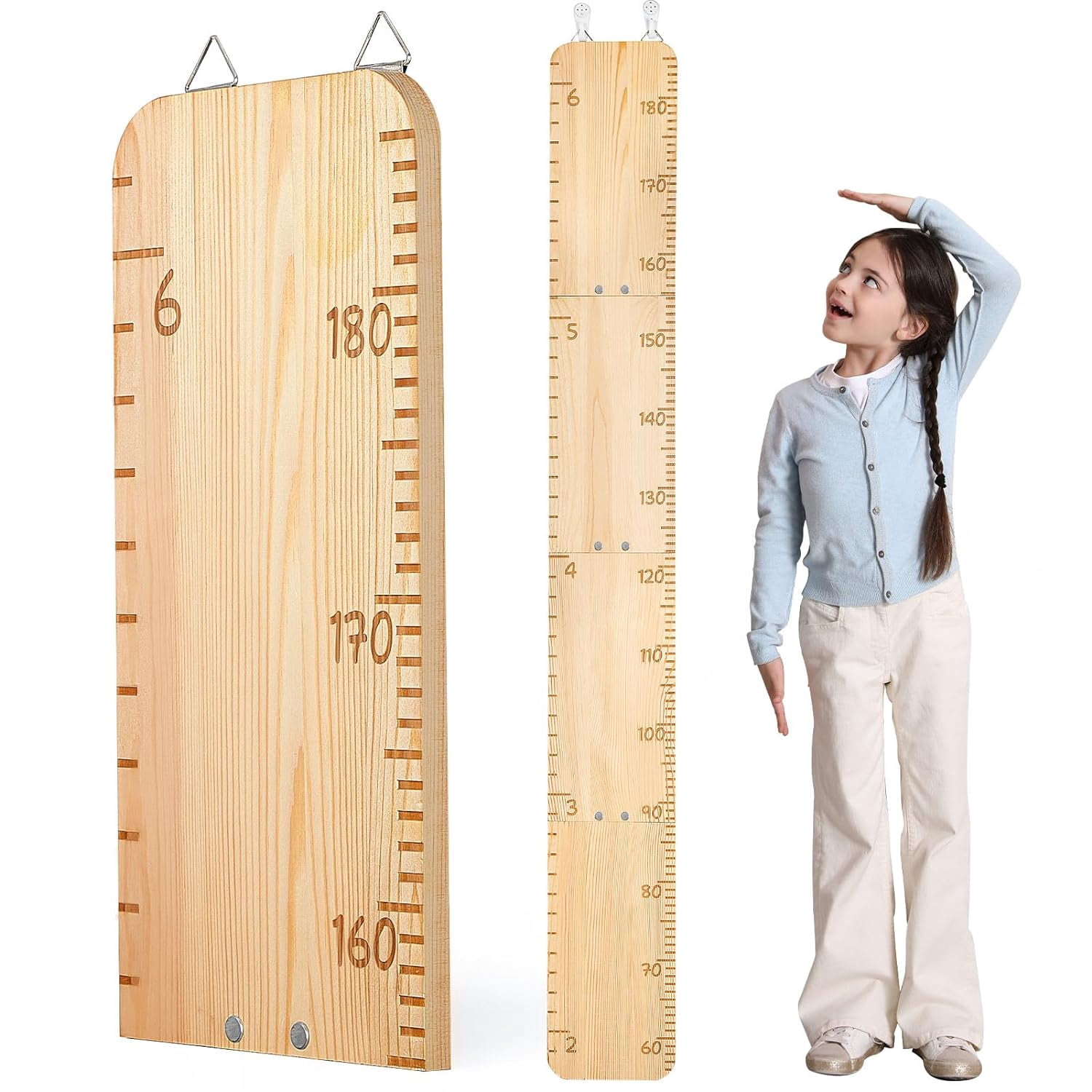 Growth Chart for Wall Wooden Height Chart for Kids Height Measurement ...