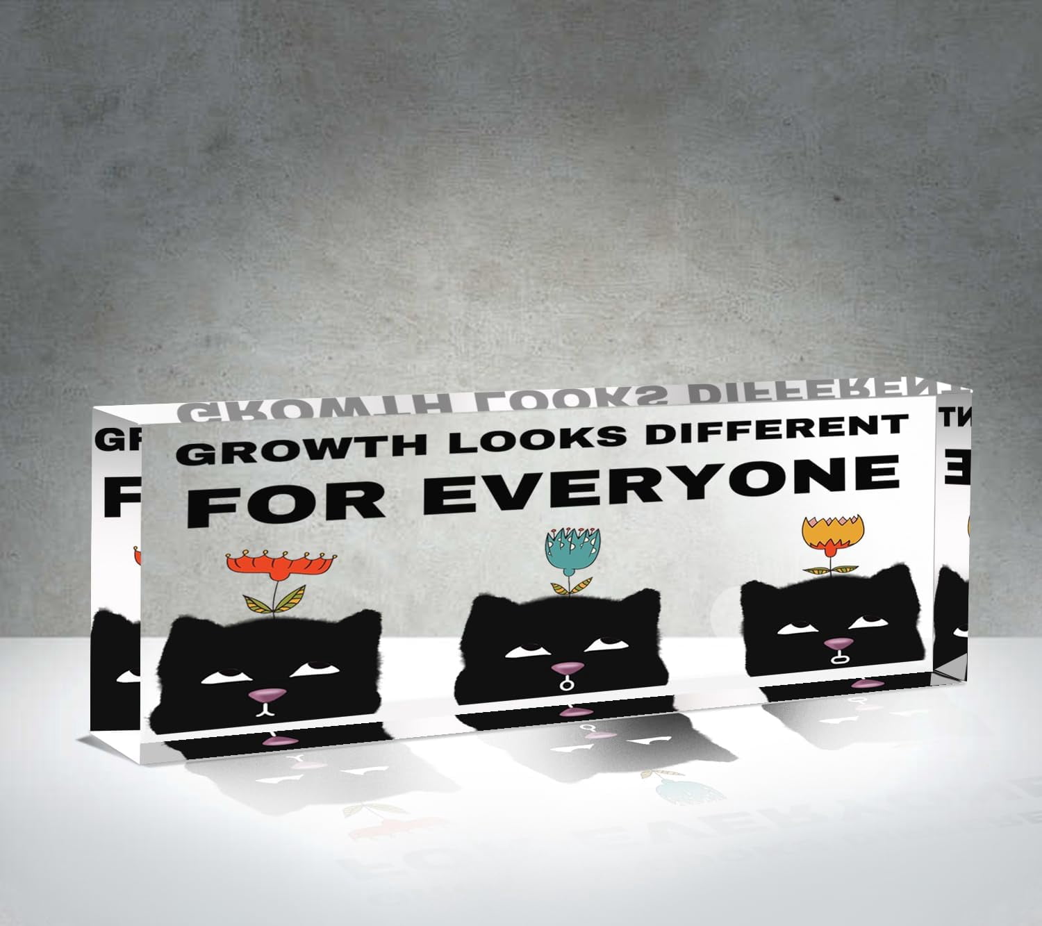 Growth Looks Different for Everyone Acrylic Desk Plate Sign, Acrylic ...